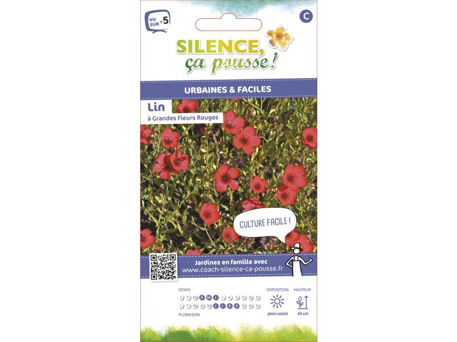 Lin à Grandes Fleurs Rouges | Silence, ça pousse